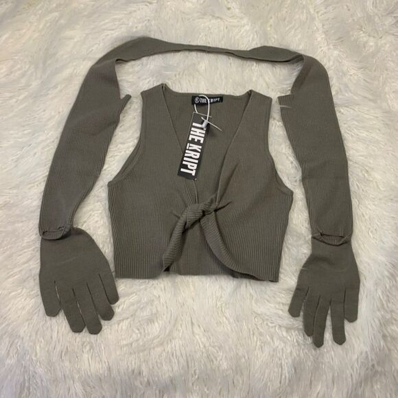 The Kript | Tops | Nwt Dolls Kill X The Kript Jaida Twist Front Sweater ...
